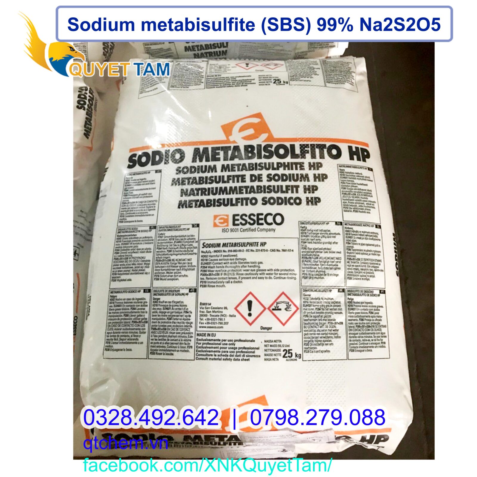 Sodium metabisulfite (SBS) 99% Na2S2O5, 25kg/bao - CÔNG TY TNHH THƯƠNG ...