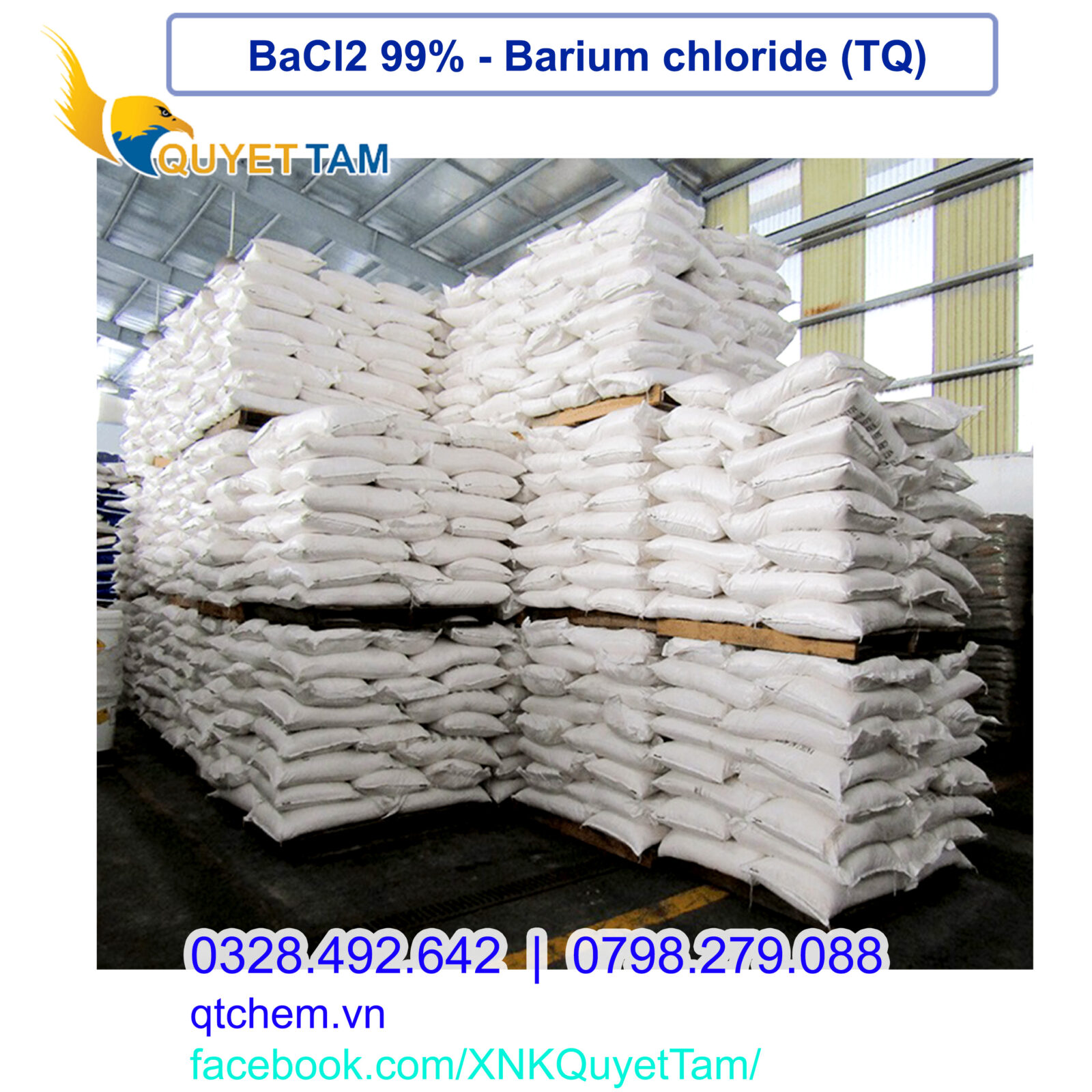 Barium chloride BaCl2 99% TQ, 25kg/bao - CÔNG TY TNHH THƯƠNG MẠI DỊCH ...