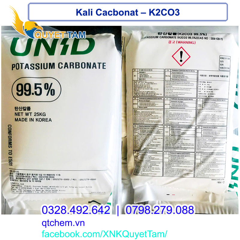 Potassium carbonate K2CO3 99.5%, Hàn Quốc, 25kg/bao - CÔNG TY TNHH ...